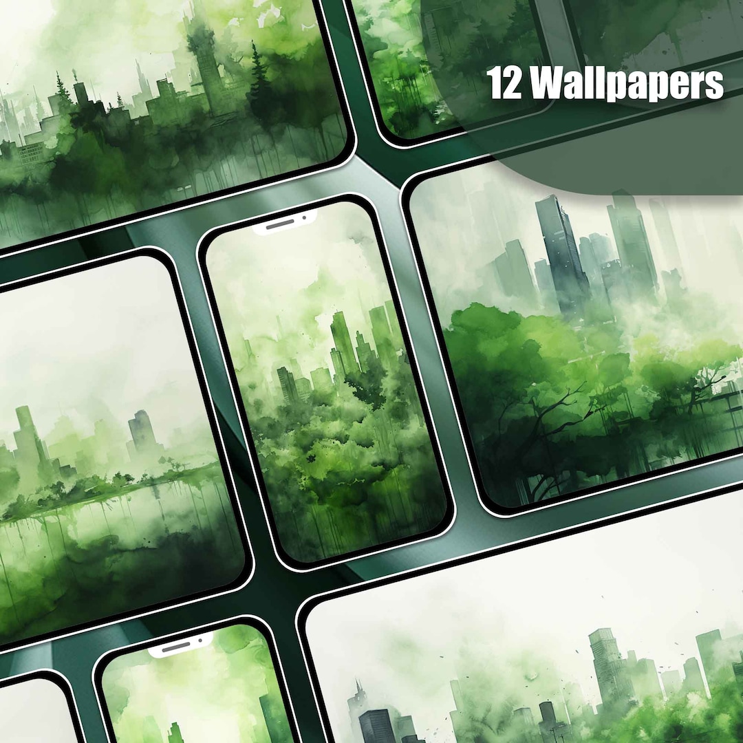 City Wallpaper Green Wallpaper Mobile Lockscreen Desktop Screensaver ...