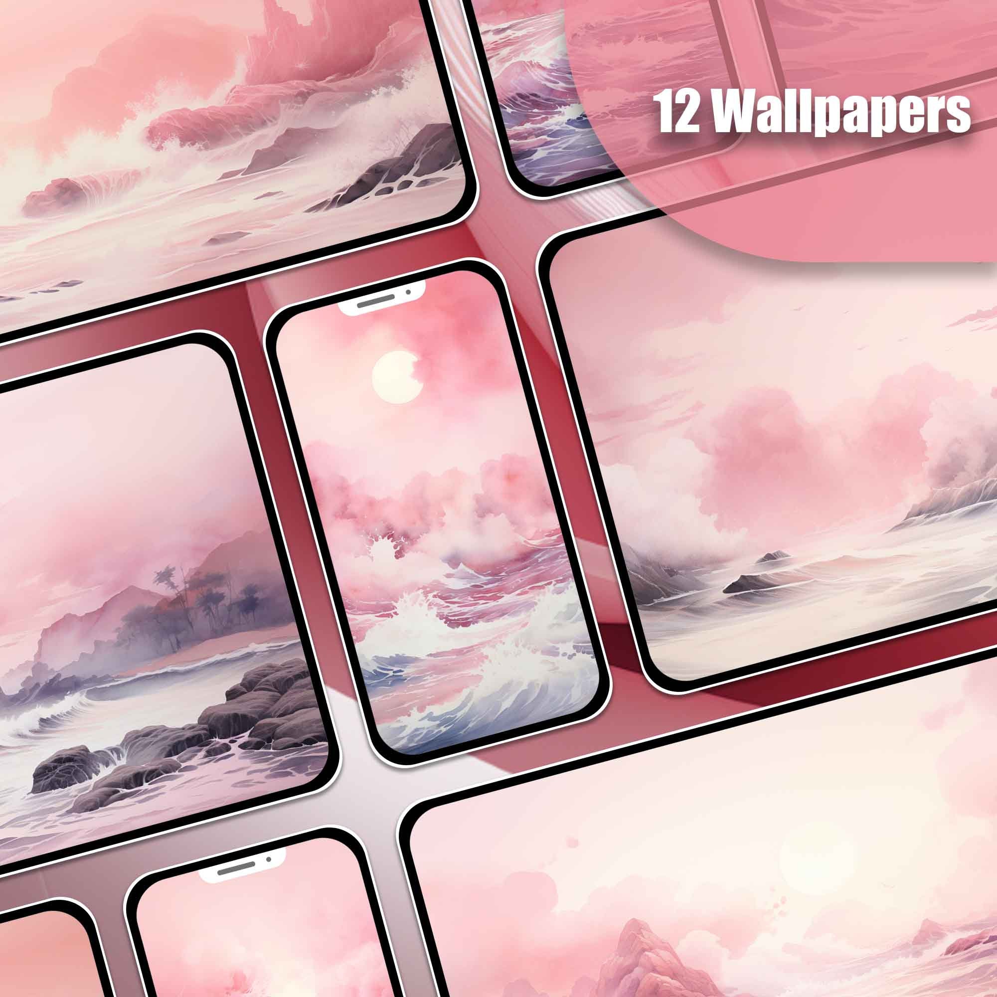 Ocean Wallpaper Pink Wallpaper Mobile Lockscreen Desktop Screensaver ...