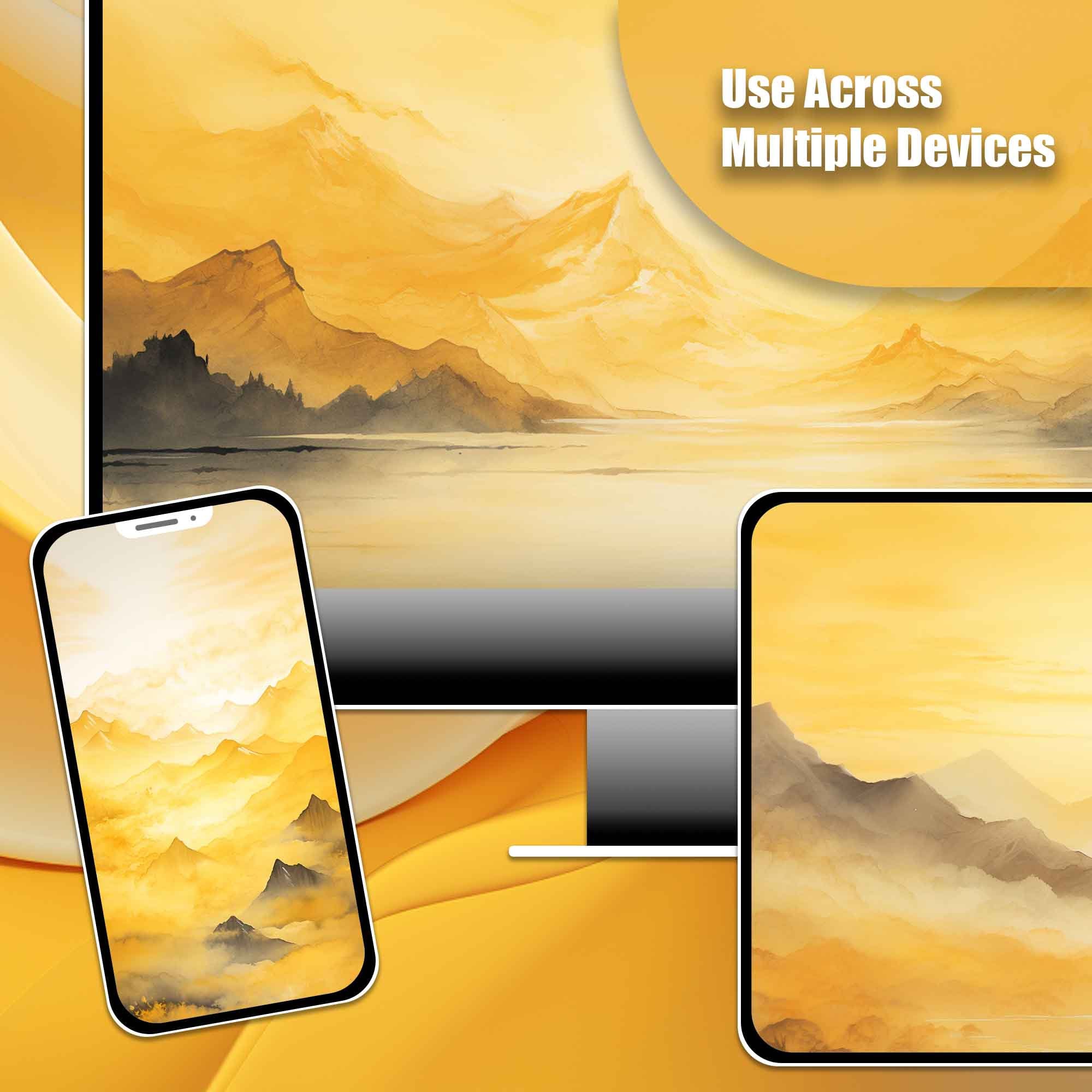 Mountain Wallpaper Yellow Wallpaper Mobile Lockscreen Desktop ...