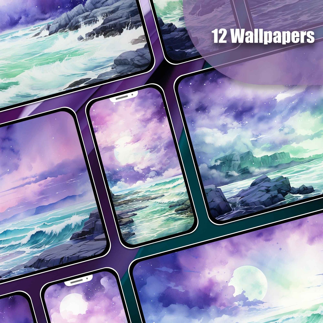Ocean Wallpaper Purple Wallpaper Green Wallpaper Mobile Lockscreen ...