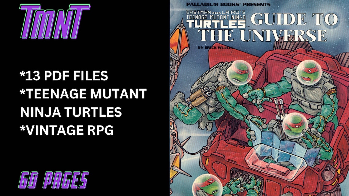 TMNT Teenage Mutant Ninja Turtles Vintage Rpg 80s Nostalgia Dungeon and ...