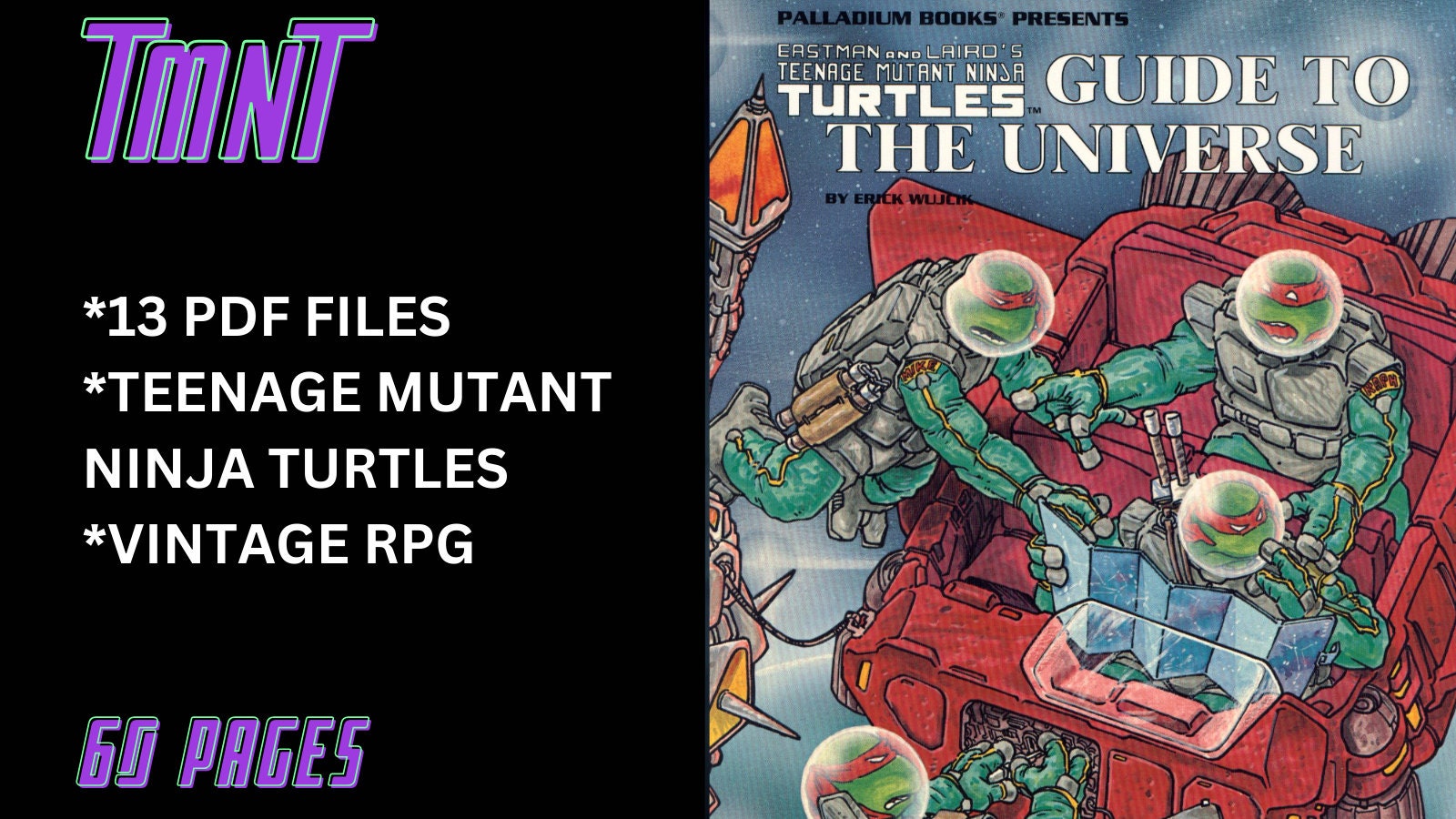 TMNT Teenage Mutant Ninja Turtles Vintage Rpg 80s Nostalgia Dungeon and ...