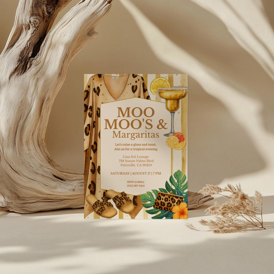 Moo Moos & Margaritas Invitation, Margs and Moo Moos, Ladies Night ...