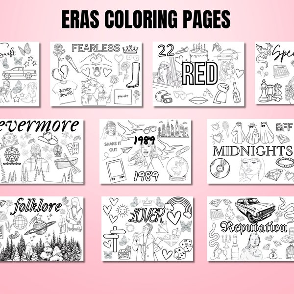 Printable Swiftie Coloring Pages - Etsy