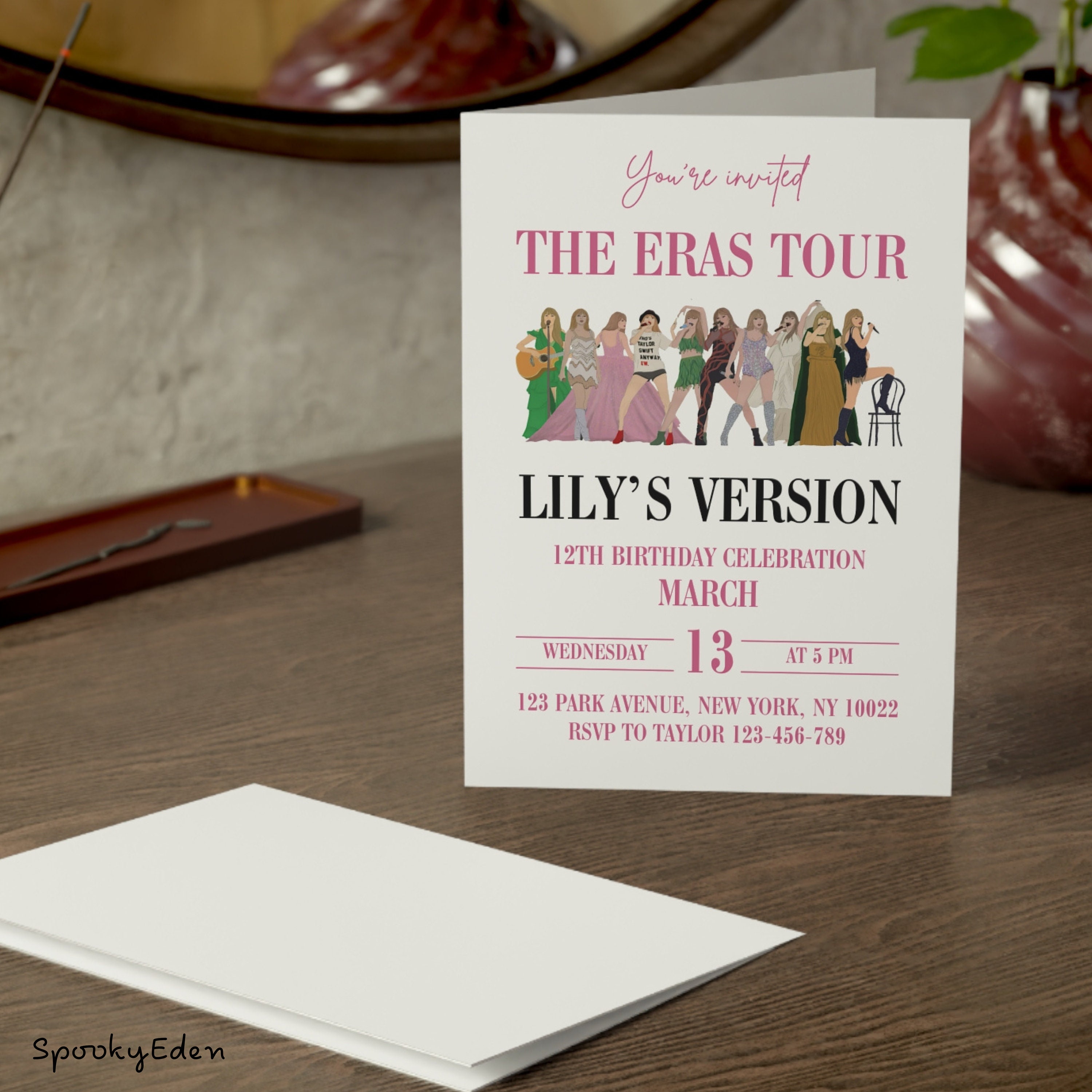 Editable Taylor Swift Inspired Birthday Party Invitation Instant ...