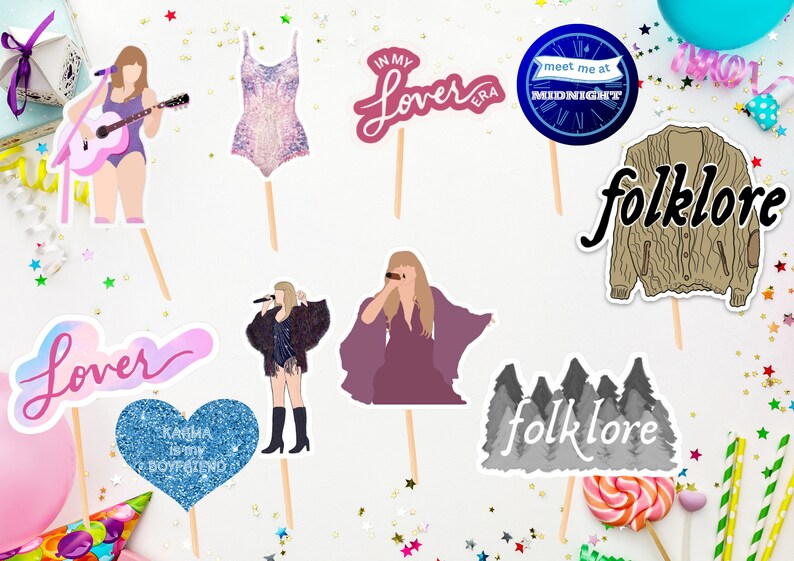 60 Swifties Inspired Photo Booth Printable Props Printable Birthday ...