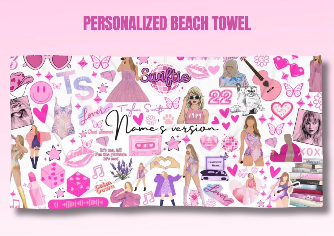 Personalized Taylor Swift Inspired Beach Towel Taylor Swift Merch ...