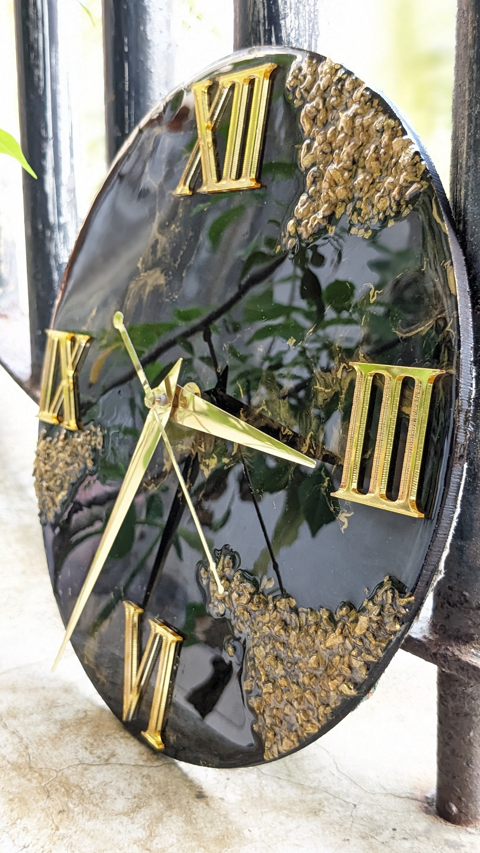 Handmade Black and Gold Wall Clock House Warming Gift - Etsy