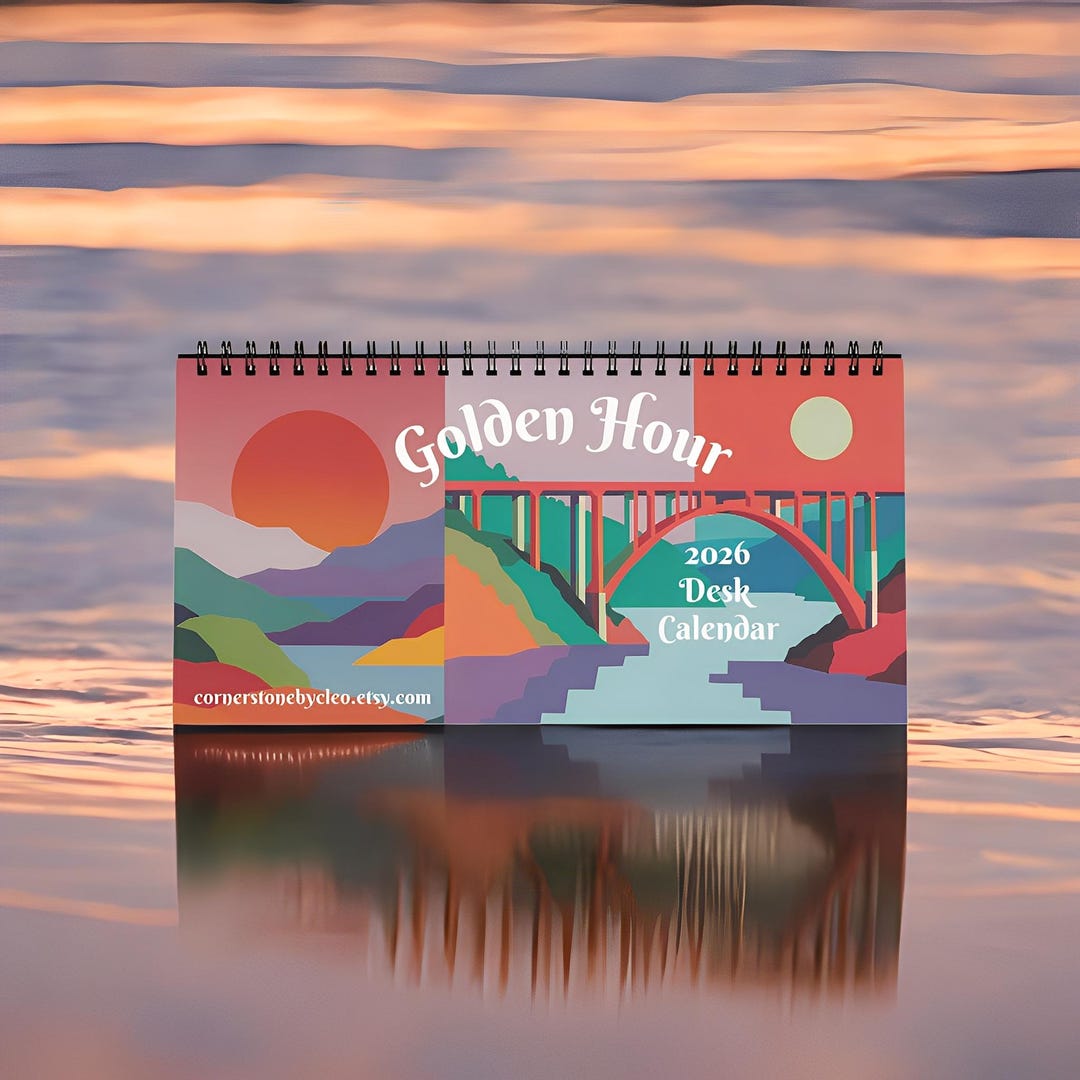 2026 Golden Hour Sunset Desktop Calendar for Home and Office - Etsy