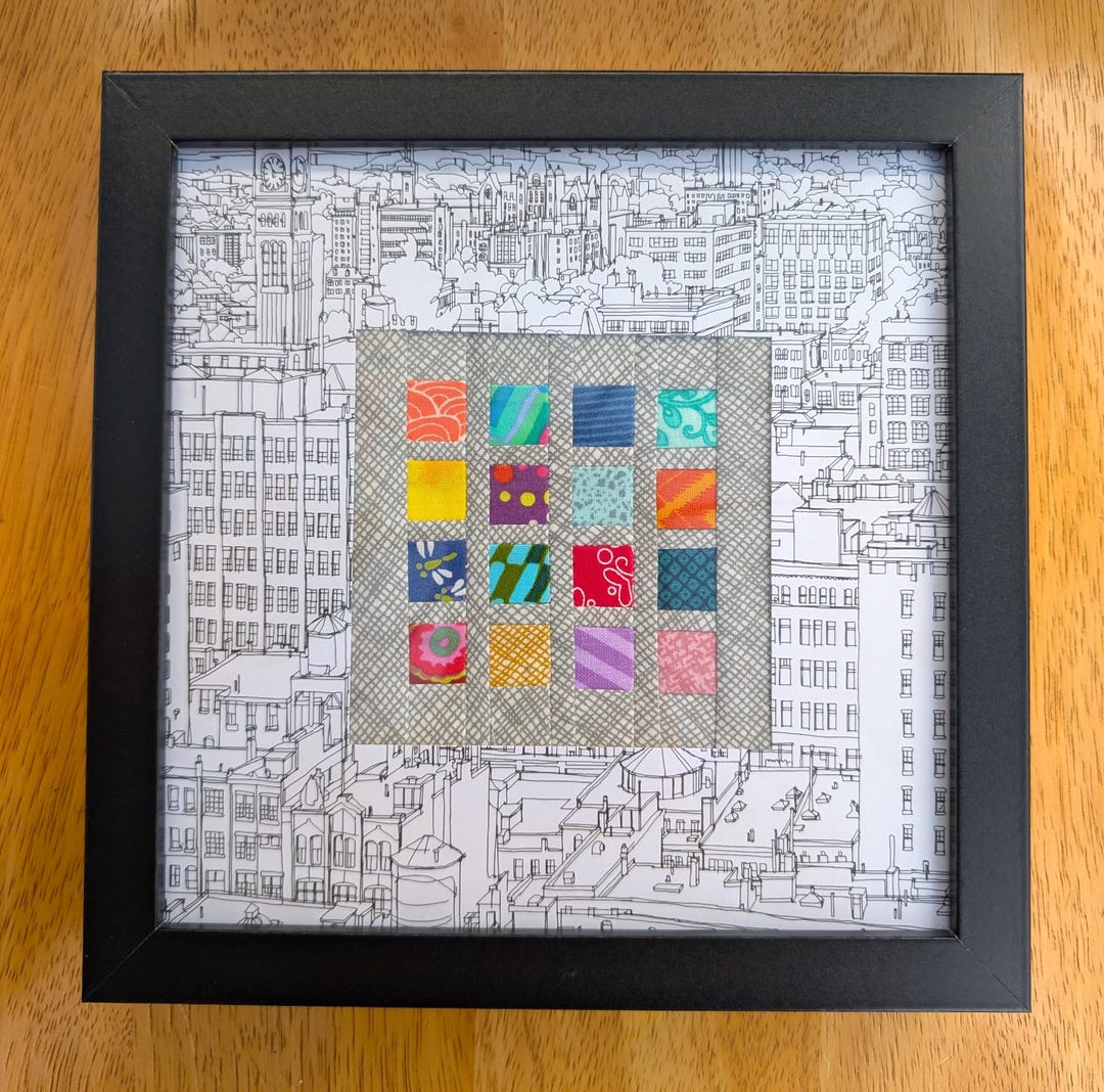 Design #3 Handmade Mini Quilt Art, Framed Pieced Quilt, Modern Quilt ...