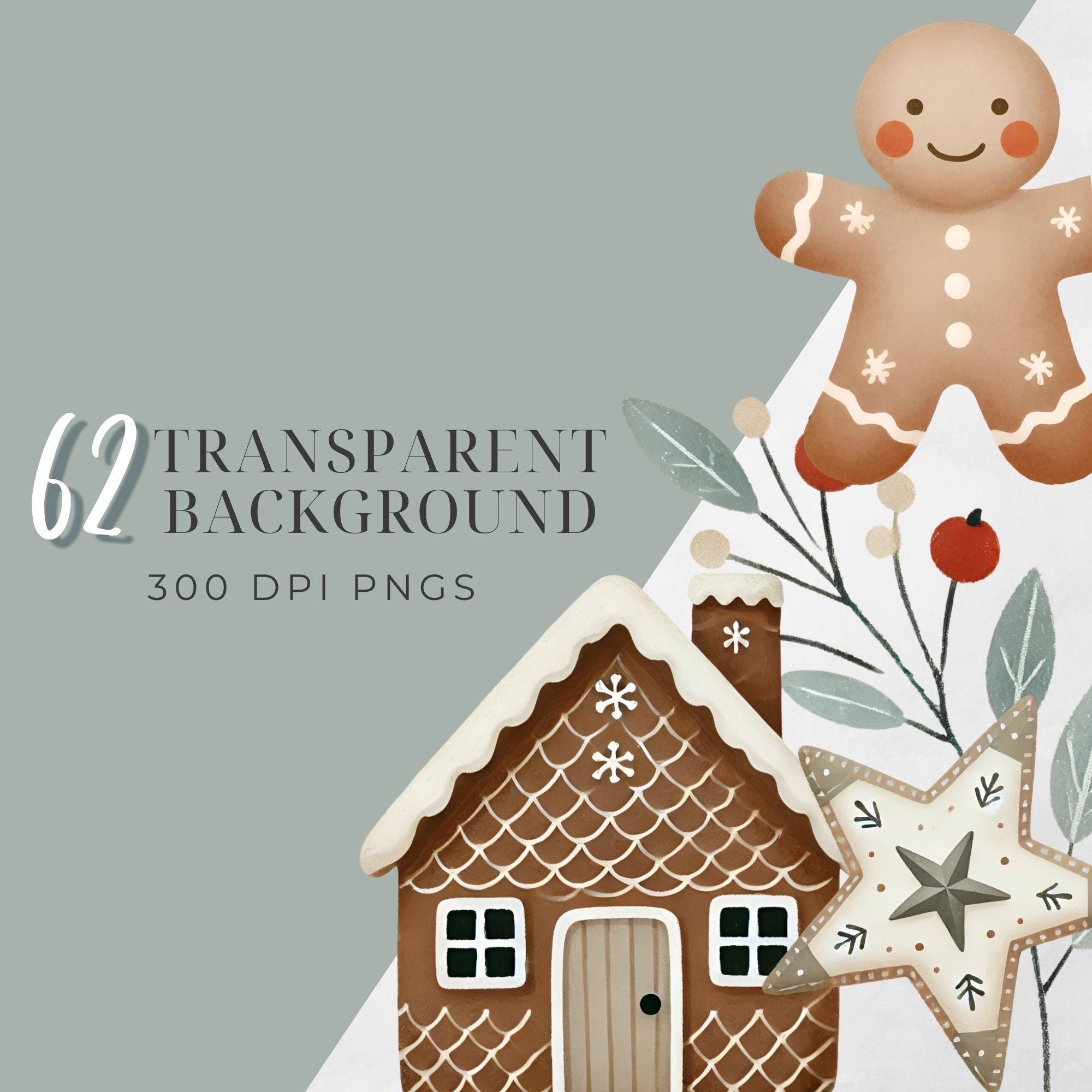 Christmas Candy Shop Clipart, Neutral Boho Watercolor, Commercial Use ...