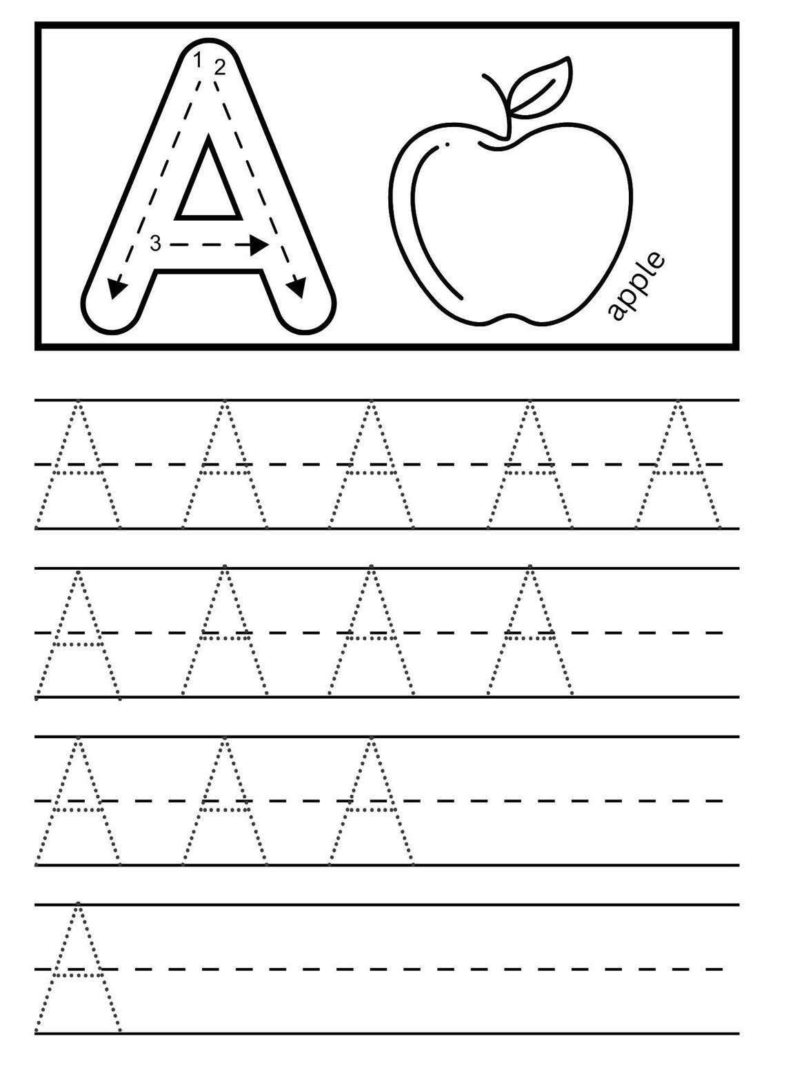 Alphabet Letter Tracing Sheets - Etsy