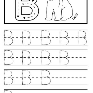 Alphabet Letter Tracing Sheets - Etsy