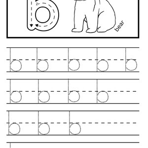 Alphabet Letter Tracing Sheets - Etsy