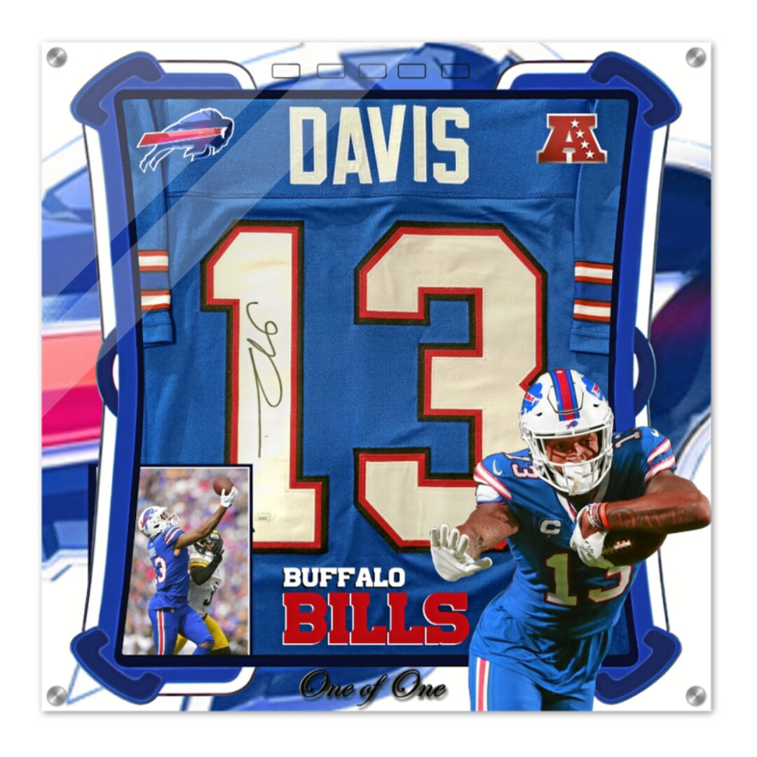 Gabe Davis Signed Buffalo Bills Jersey (JSA) in an Exquisite Acrylic ...