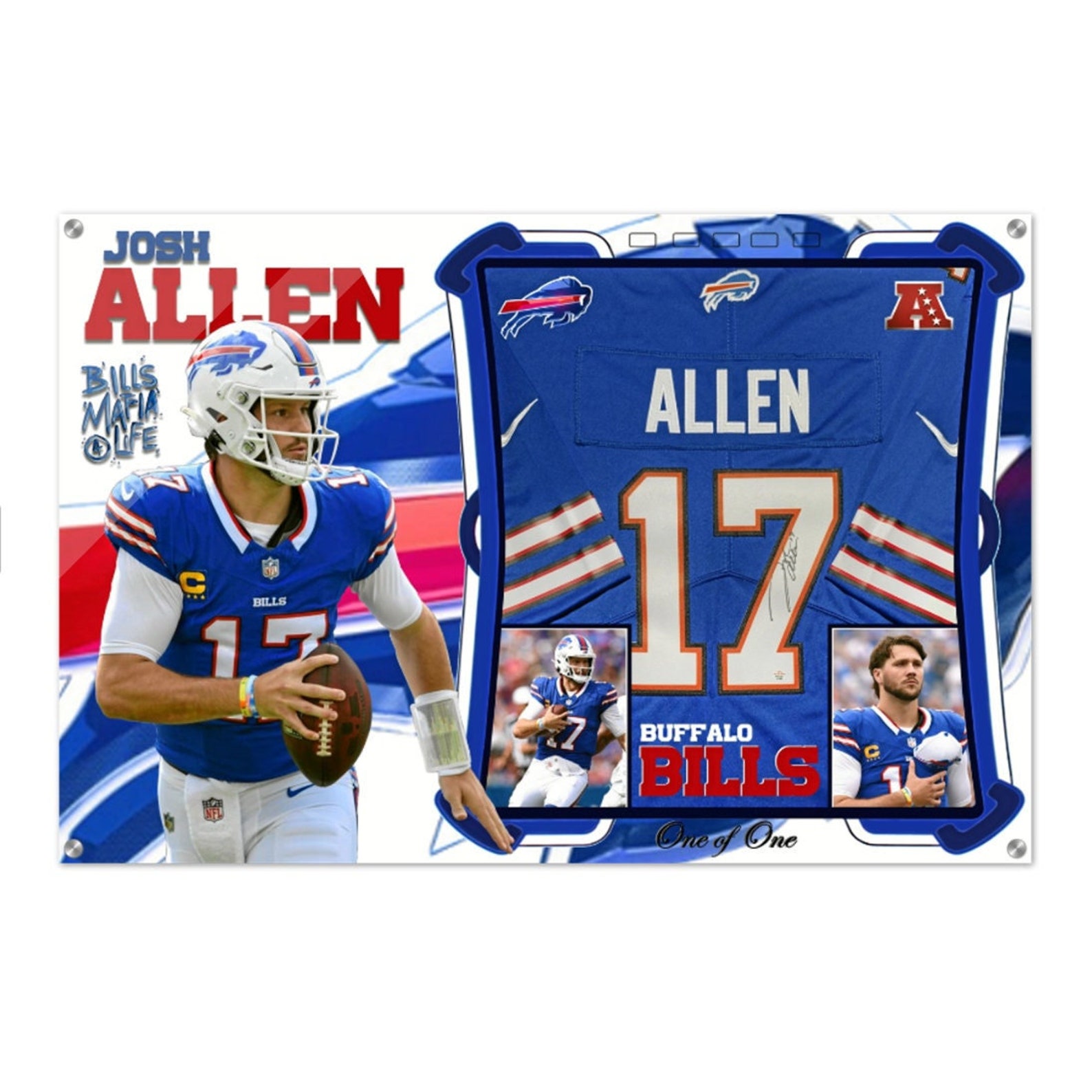 Josh Allen Signed Buffalo Bills Jersey in an Exquisite Acrylic Display ...