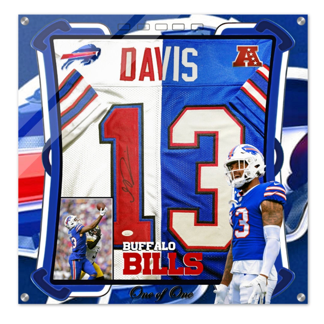 Gabe Davis Signed Buffalo Bills Split Jersey (JSA) in an Exquisite ...
