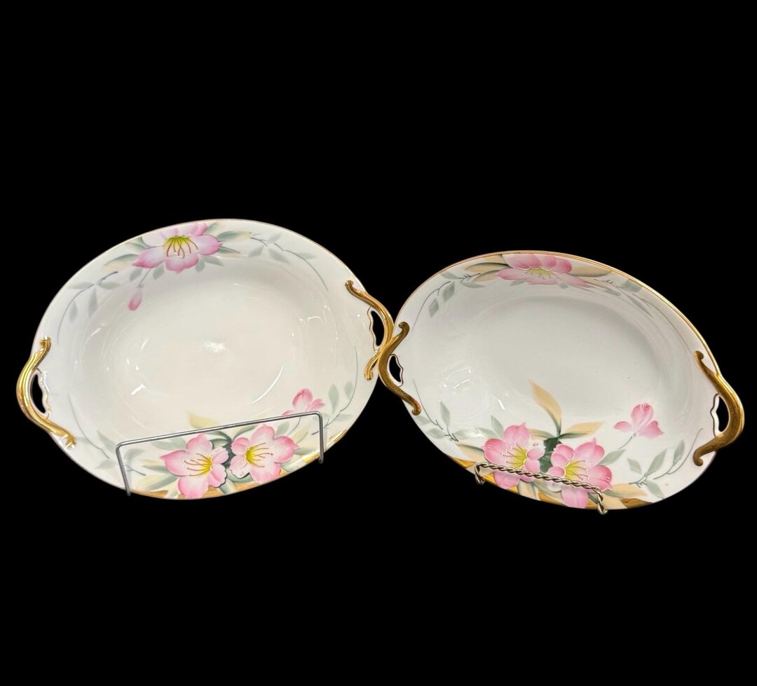 Vintage Noritake Azalea China: Oval Vegetable Serving Bowl Set - Etsy