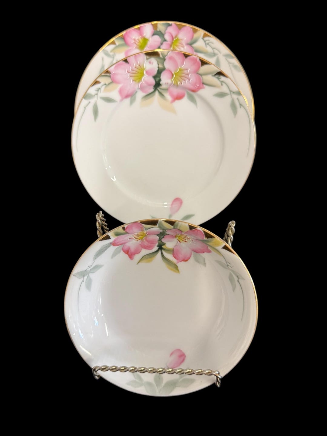 Vintage Noritake Azalea China Plate Set: 15 Piece Dessert, Bread, Salad ...