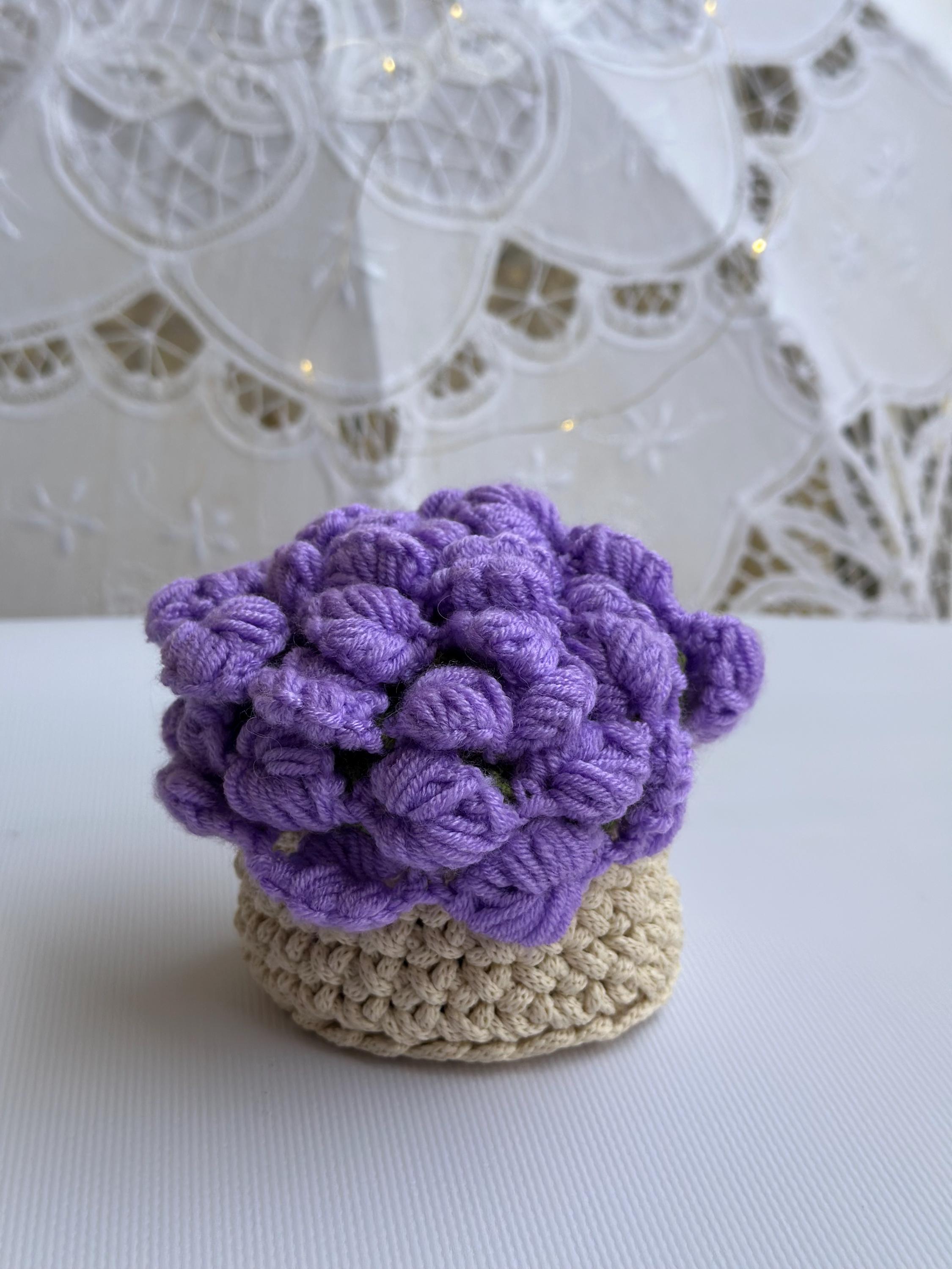 Crochet Lilac Flower Coaster & Basket Pattern (PDF Download) - Etsy