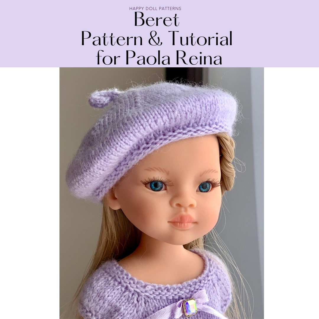 PDF SIMPLE Doll Beret Knitting Pattern & Tutorial Paola Reina Digital ... PDF SIMPLE Doll Beret Knitting Pattern & Tutorial Paola Reina Digital ...