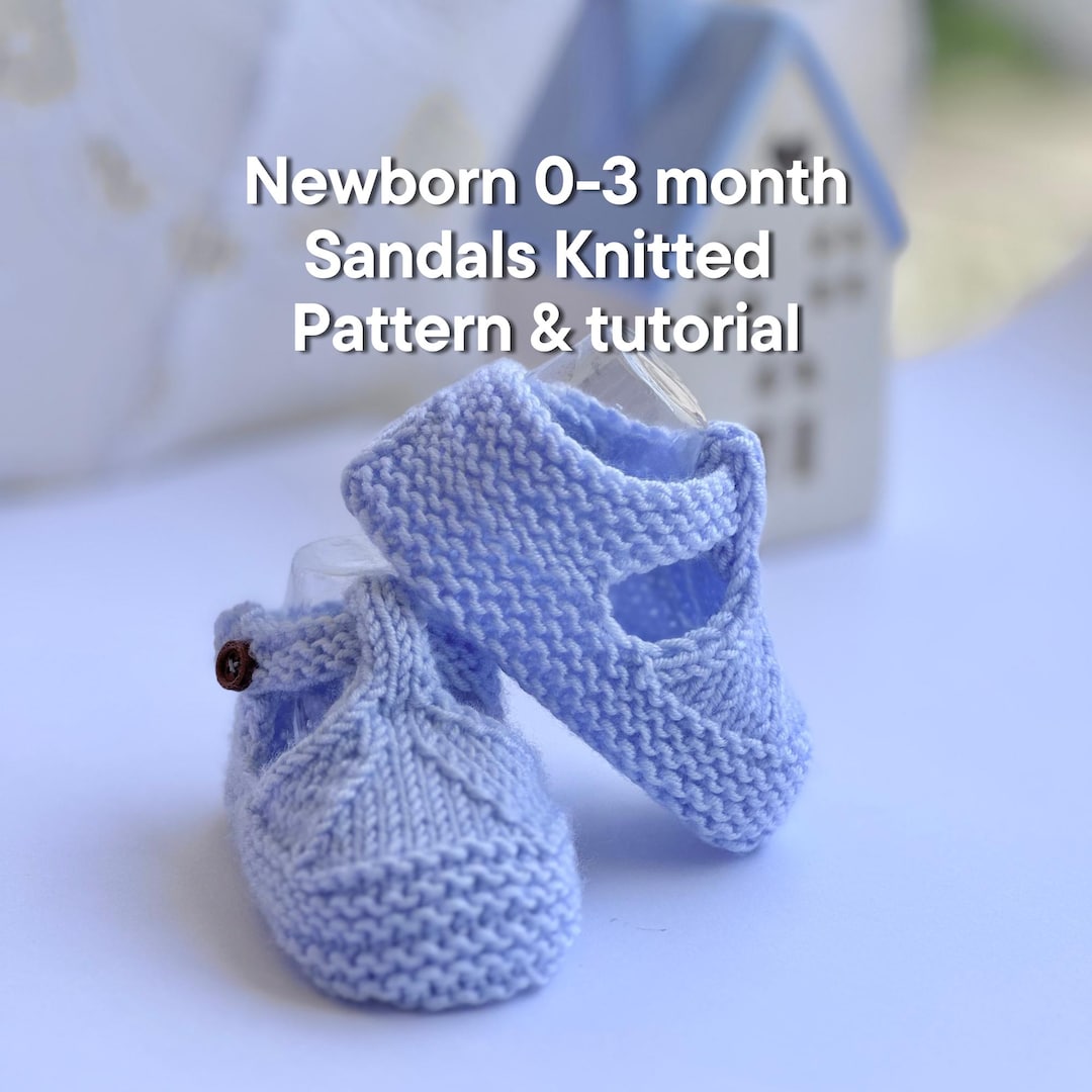 Newborn Knitted Sandals Pattern: Seamless Baby Booties (PDF Pattern) - Etsy