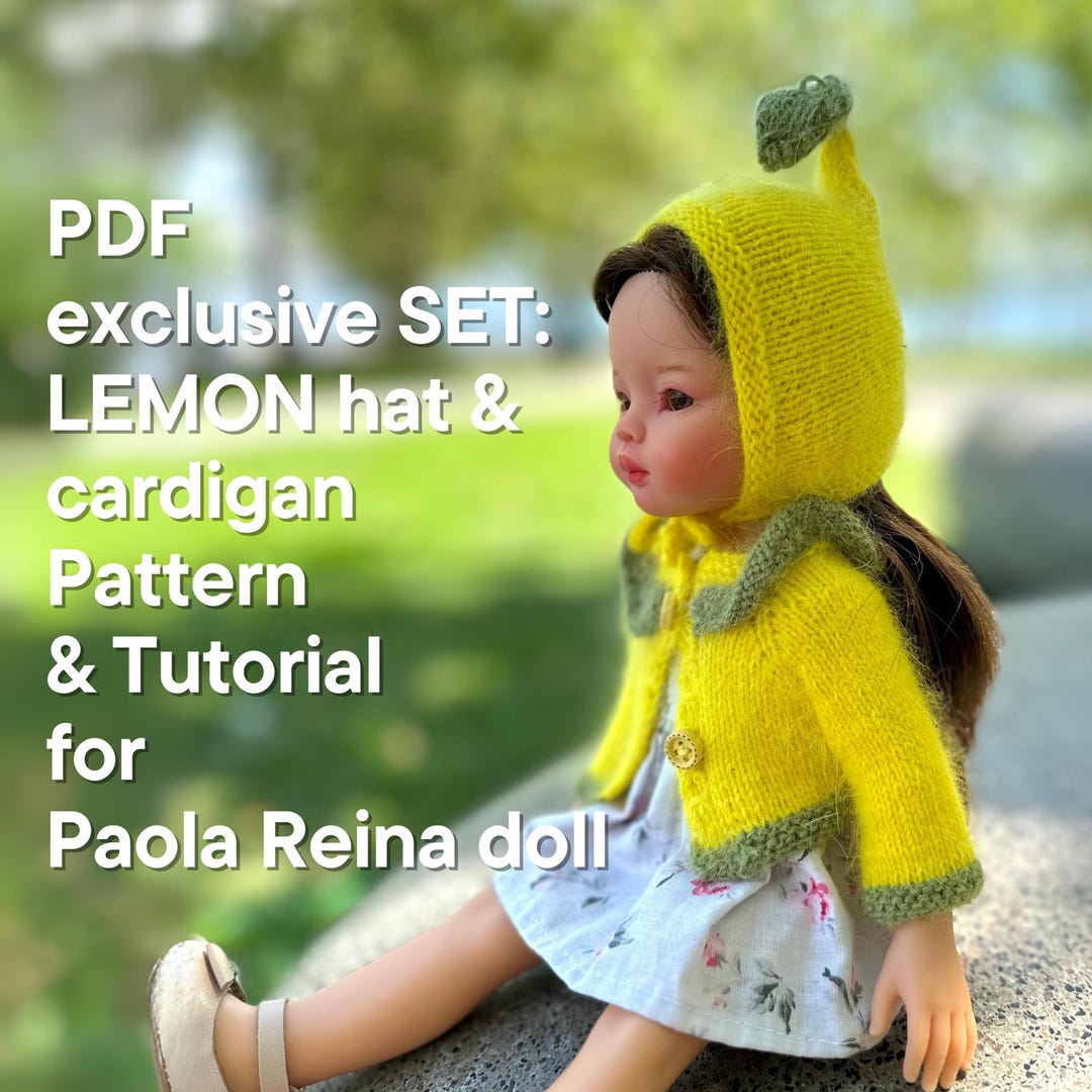 PDF Knitting Lemon SET Cardigan and Hat Pattern & Tutorial With Cute ...