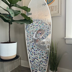 Disco Mosaic Surfboard Decor Wave Design - Etsy
