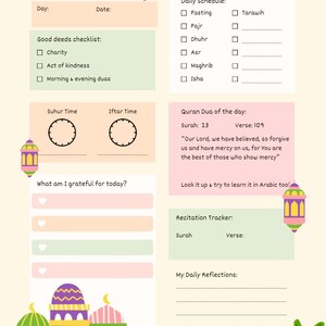 Printable Ramadan Planner for Kids Aged 7-12, Ramadan Activity Planner ...