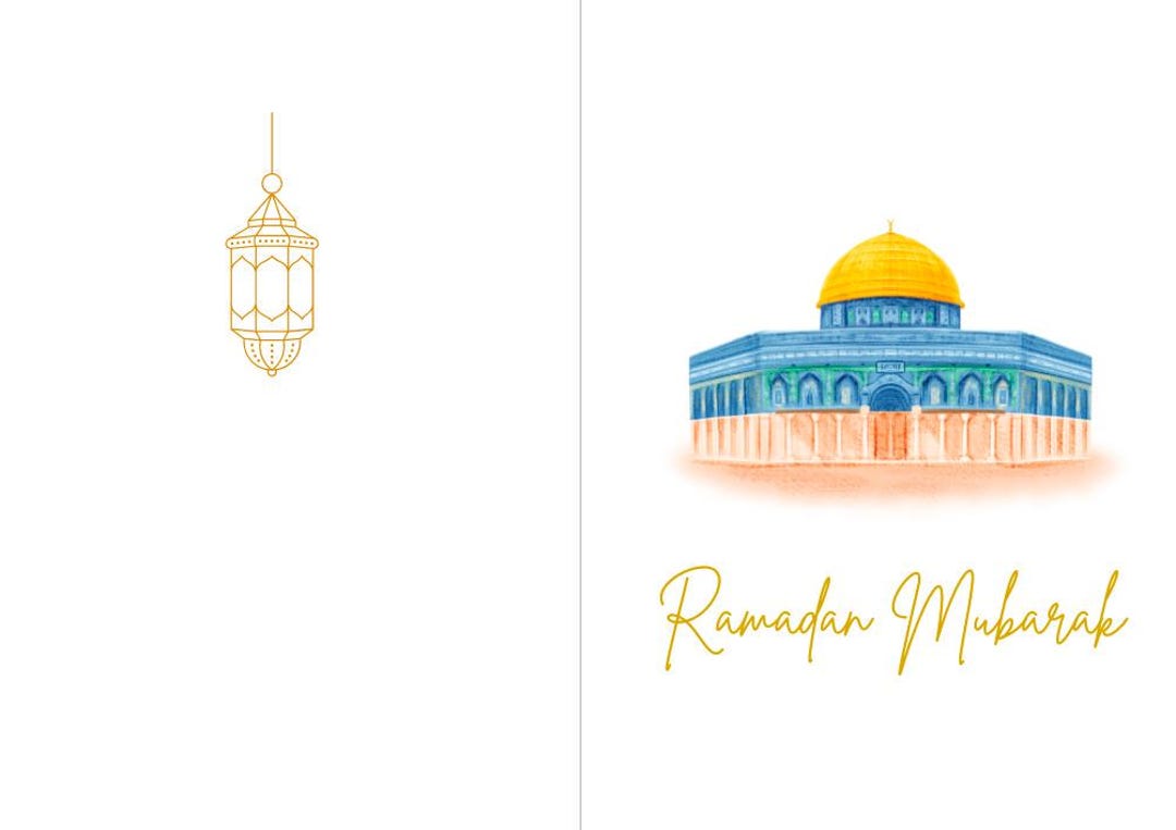 Ramadan Mubarak Printable Cards, Ramadan Kareem Cards, Set of 5 Ramadan ...