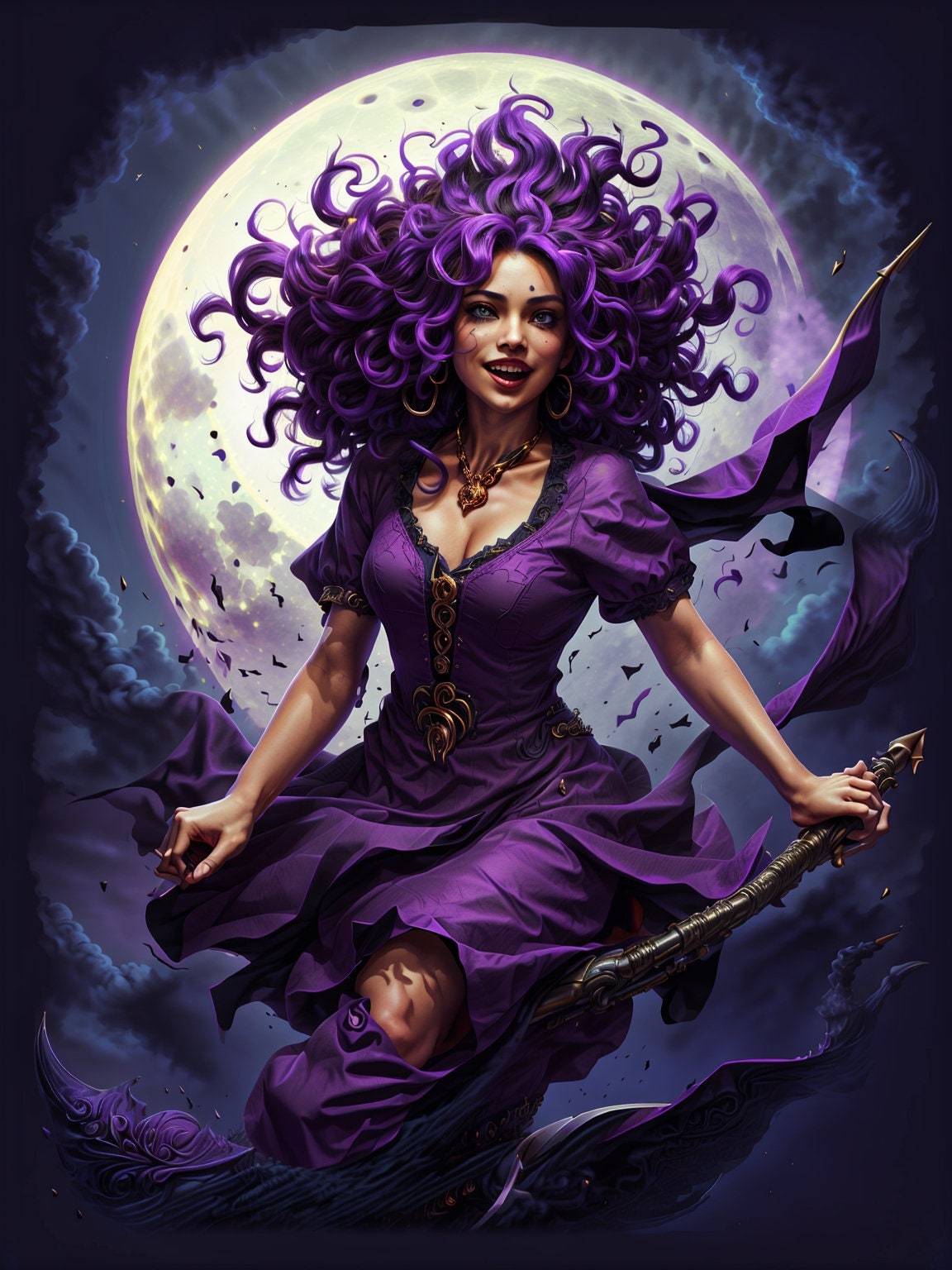 Purple Witch 1 - Etsy