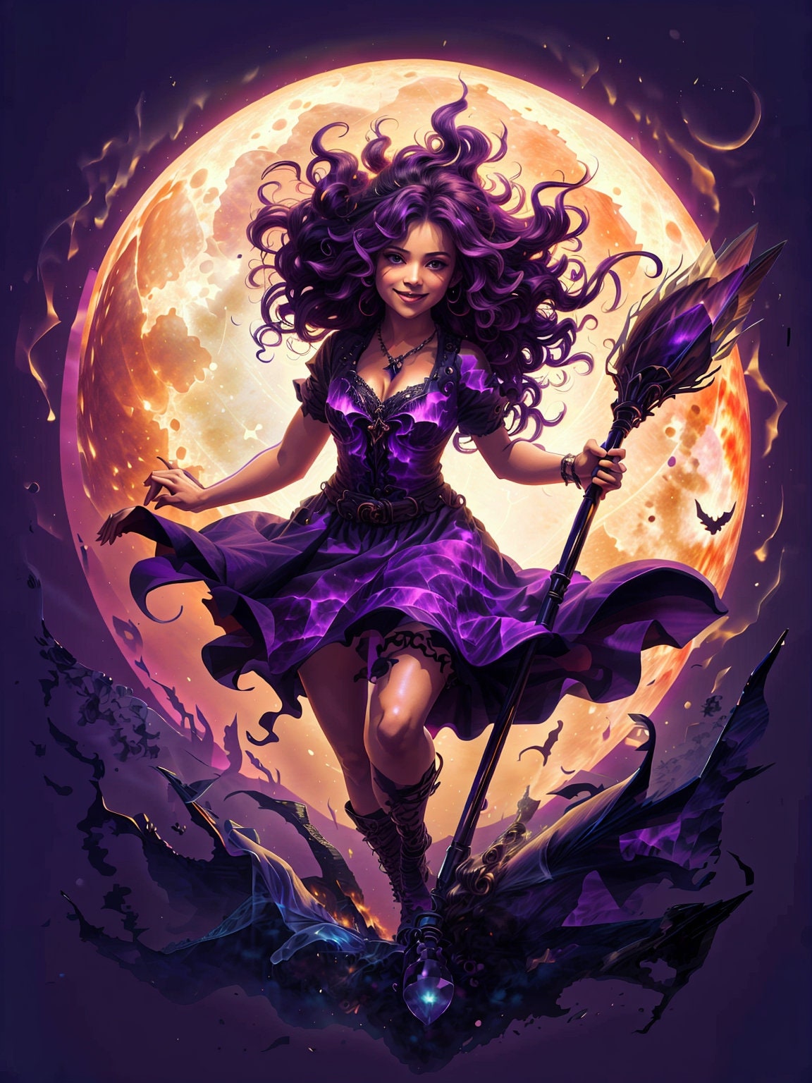 Purple Witch 1 - Etsy