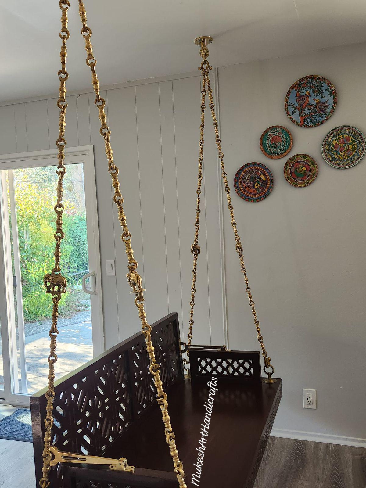 Handmade Wooden Reversible Porch Swing/ Wooden Ceiling Swing/wooden ...