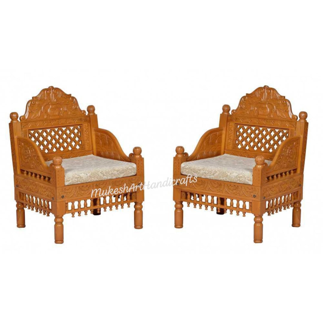Handmade Wooden Sofa Chairs Set/wooden Chairs/wooden Fine Carved Sofa ...