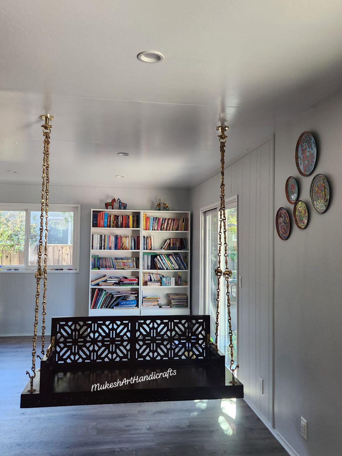 Handmade Wooden Reversible Porch Swing/ Wooden Ceiling Swing/wooden ...