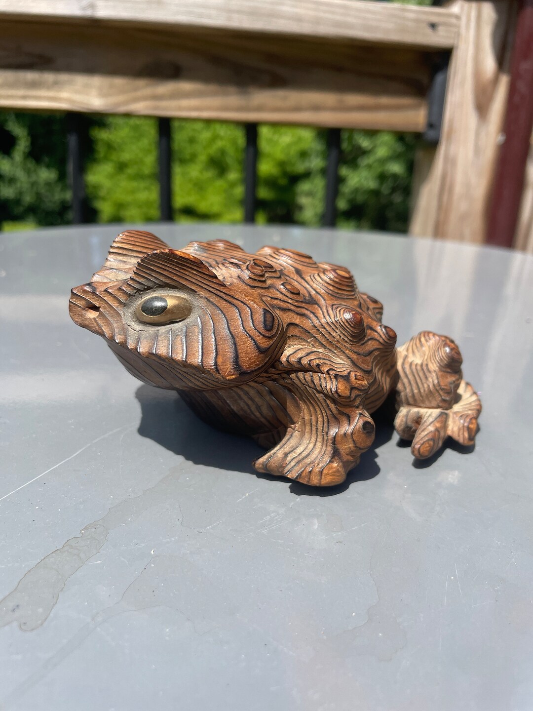 Vintage Sugi-wood Carved Frog/toad Made in Japan. - Etsy