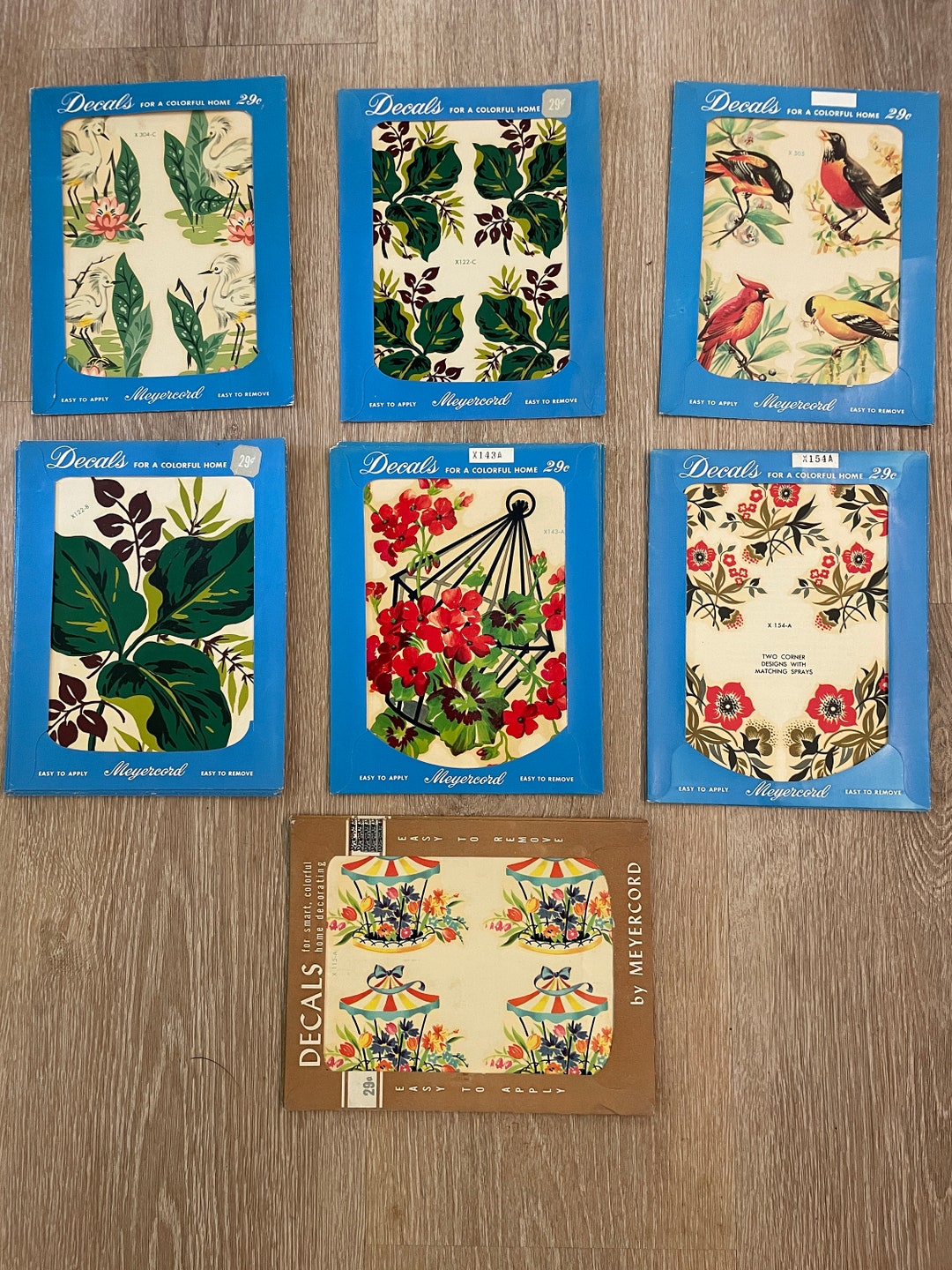 New Old Stock - Meyercord 1950s Vintage Decals - Nature Themed - 7 ...