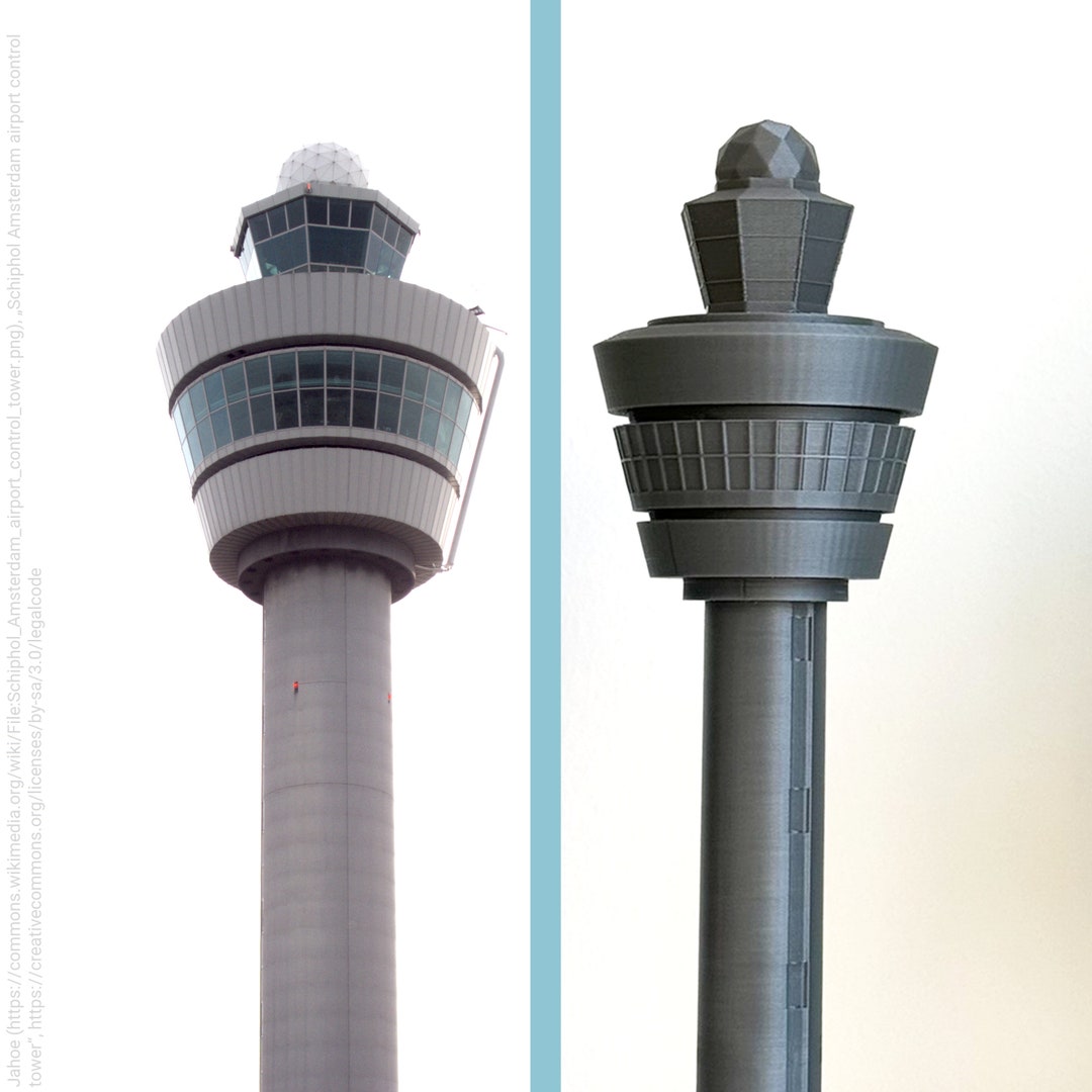 Amsterdam Schiphol Air Traffic Controller Tower Model Realistic ATC ...