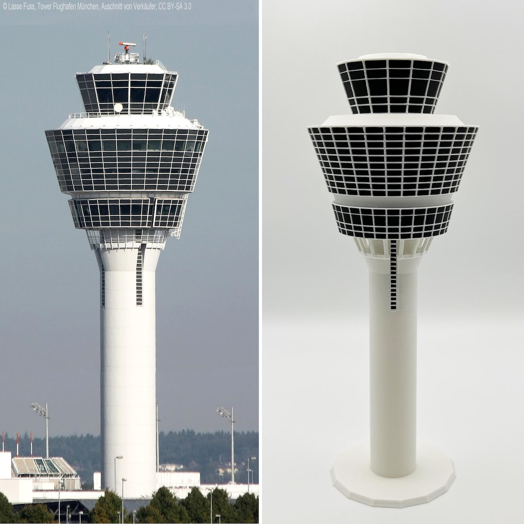 1:400 München Air Traffic Tower Model, Air Traffic Control Miniature ...