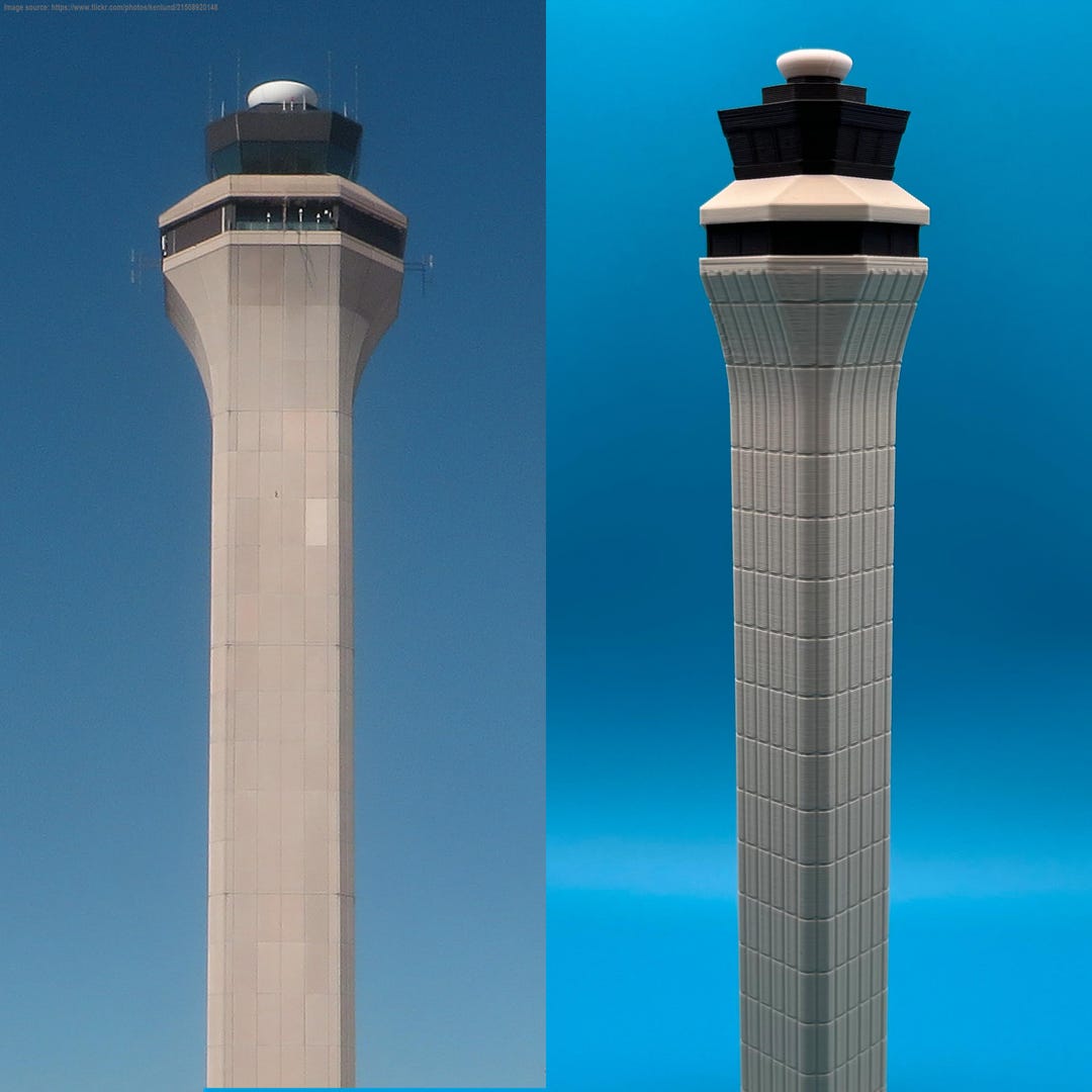Denver Air Traffic Tower Model, Air Traffic Control Miniature, ATC ...