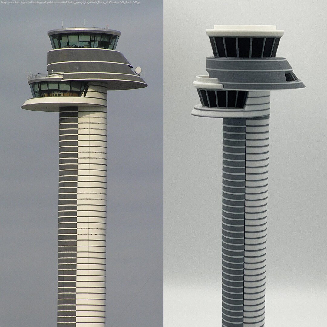 1:400 Stockholm Arlanda Air Traffic Tower Model, Air Traffic Control ...