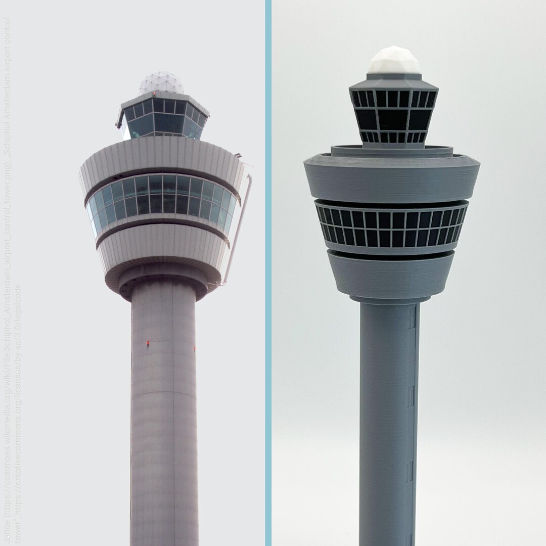 Amsterdam Schiphol Air Traffic Controller Tower Model Realistic ATC ...