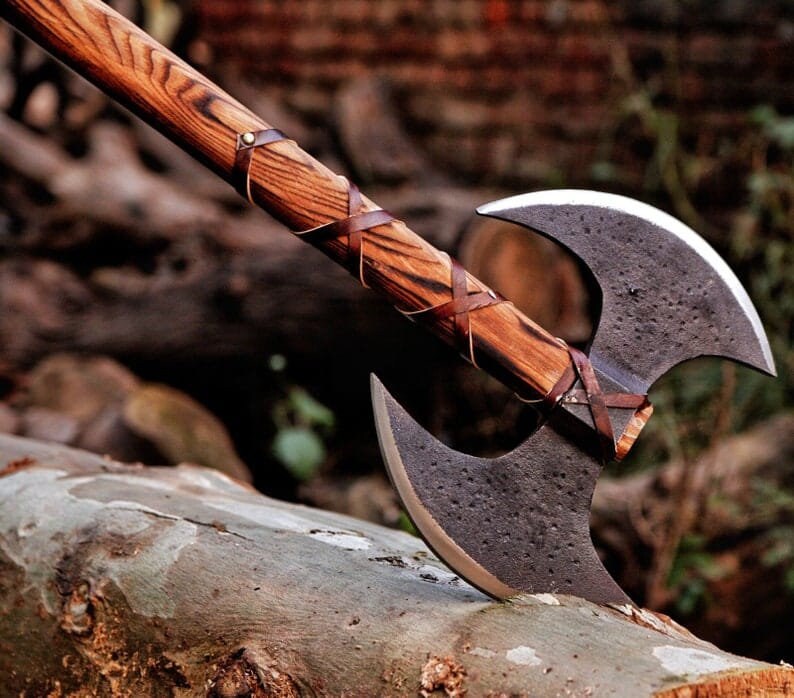 Handmade Ragnar Axe, Handmade Carbon Steel Double Headed Axe With ...