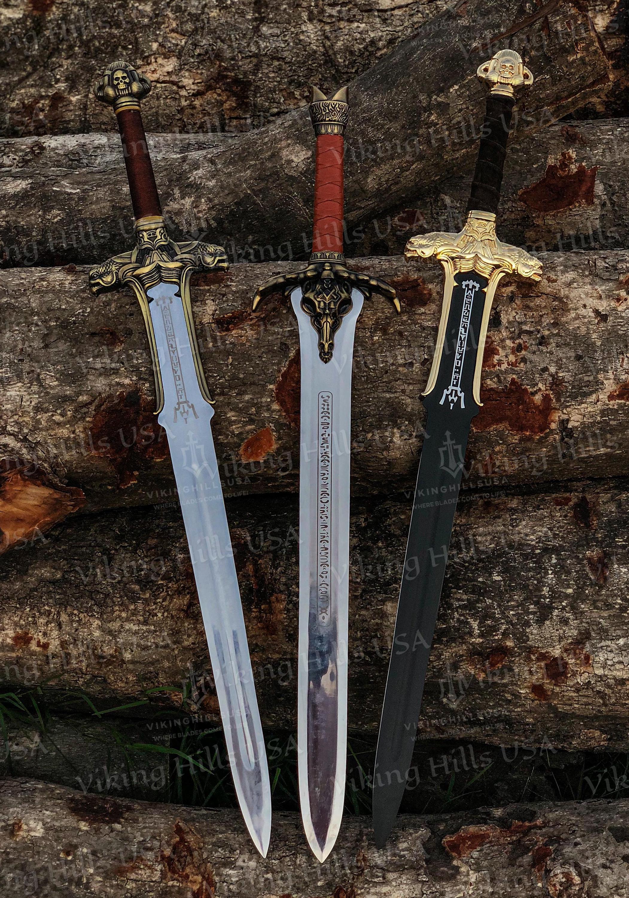 Hand Forged Conan the Barbarian Engraved Sword, Steel Sword, Destroyer ...