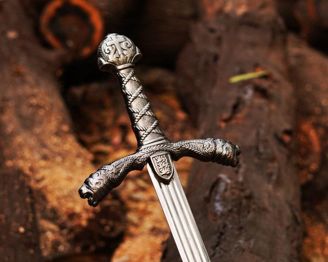 PERSONALISED Sword of King Richard, Handmade Steel Sword, Sword With ...