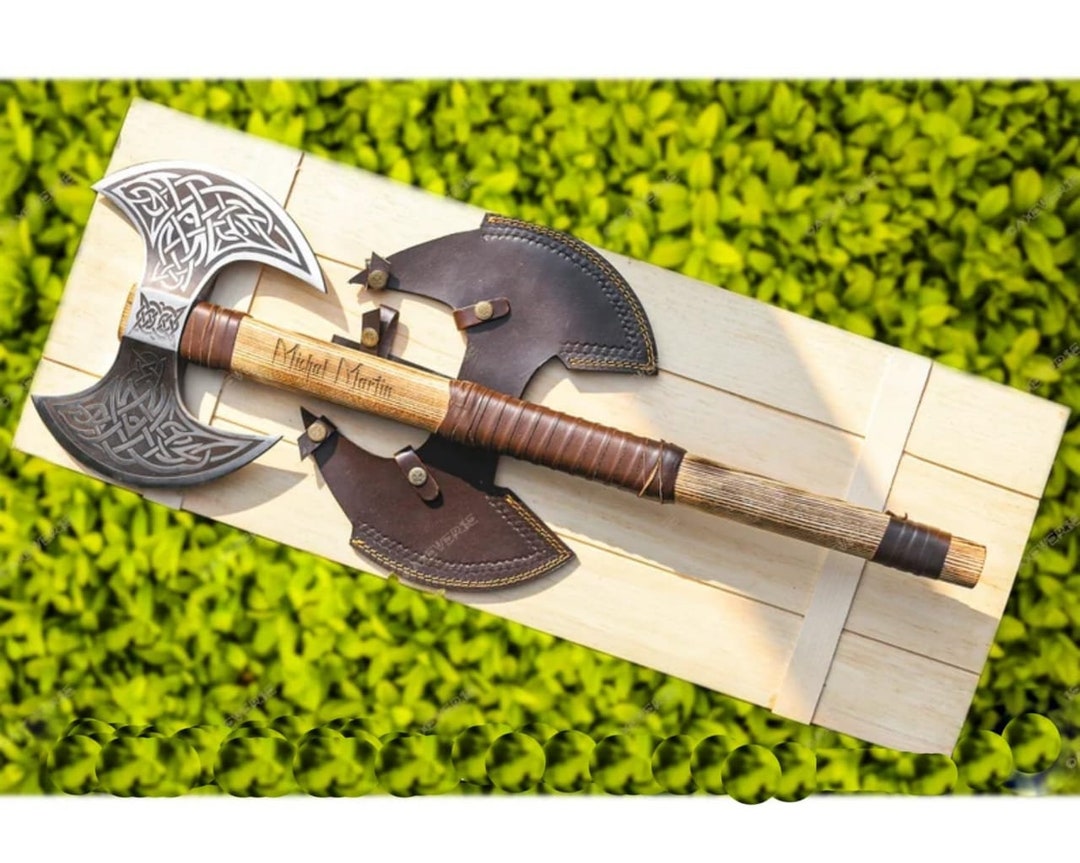 Double Blade Viking Axe Functional, Viking Double Sided Axe, Hand ...