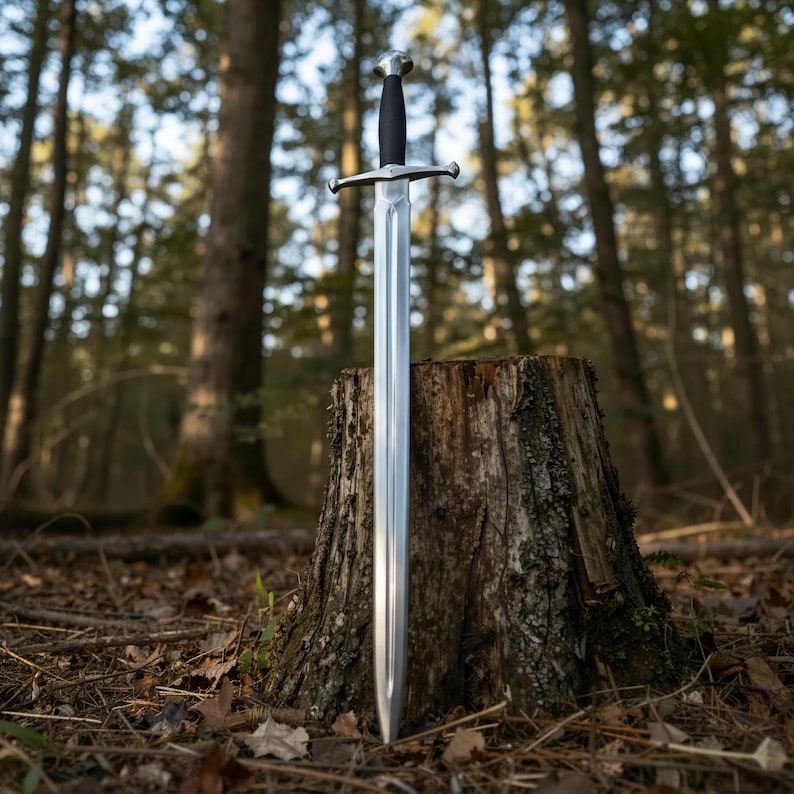Handcrafted Medieval Longsword – Full Length Polished Steel Blade ...