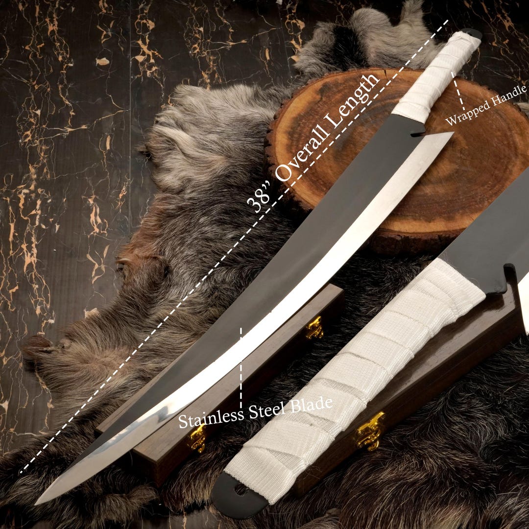 Fully Handmade Ichigo's Zangetsu Sword, Ichigo Kurosaki Sword, Two ...