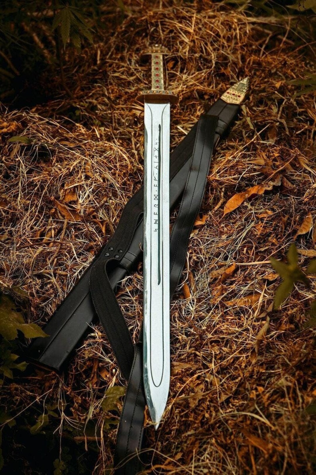 Handmade King Lothbrok Viking Sword With Scabbard, Northman Sword, Wall ...