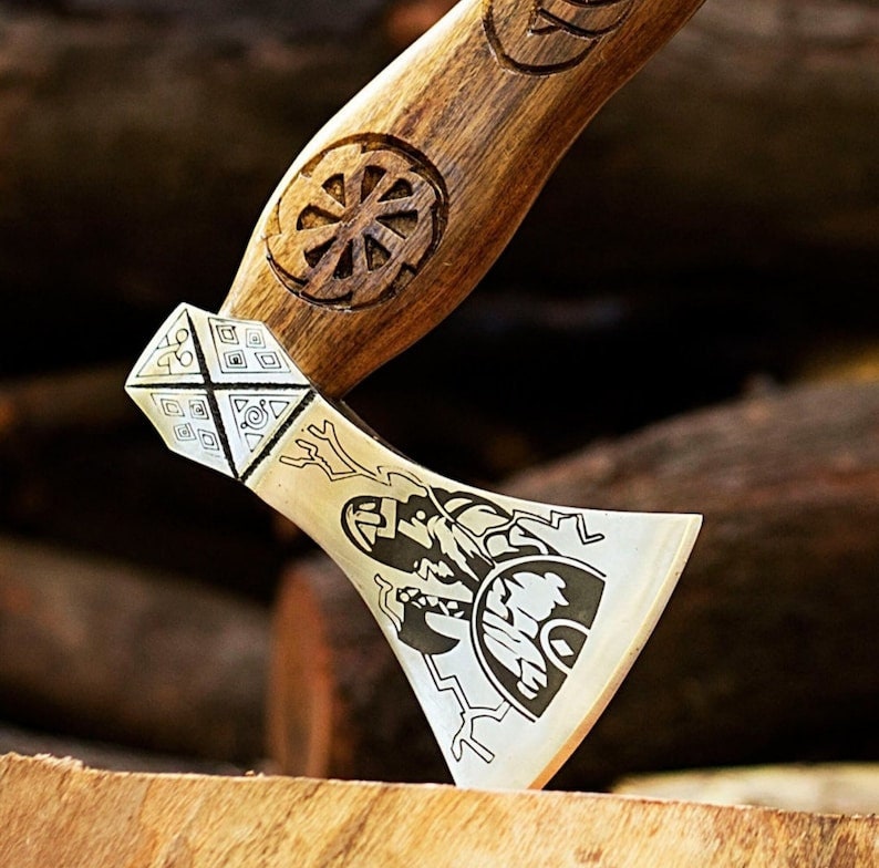Handmade Engraved Axe Custom Forged Eegle Axe Battle Axe - Etsy